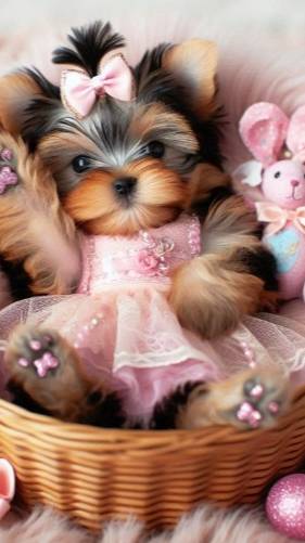 35 дней деткам Гагарина. Забавные щенки учатся играть - пробуют друг друга "на зуб".