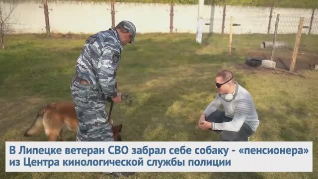 Ветеран СВО стал хозяином собаки из Центра кинологической службы УМВД России по Липецкой области
