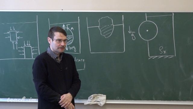 Якута А. А. - Механика. Семинары - 40. Распределение давления во вращающейся жидкости. Сила Архимеда