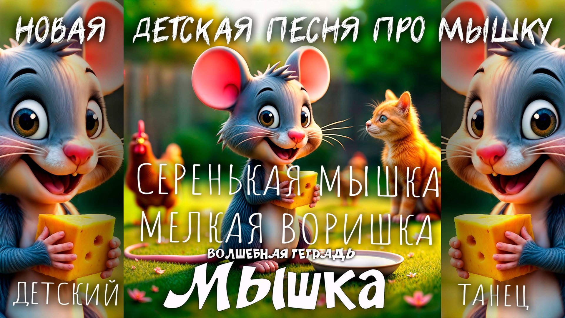 Волшебная тетрадь. МЫШКА. Новая весела детская песня про озорную мышку-воришку. Детский танец.