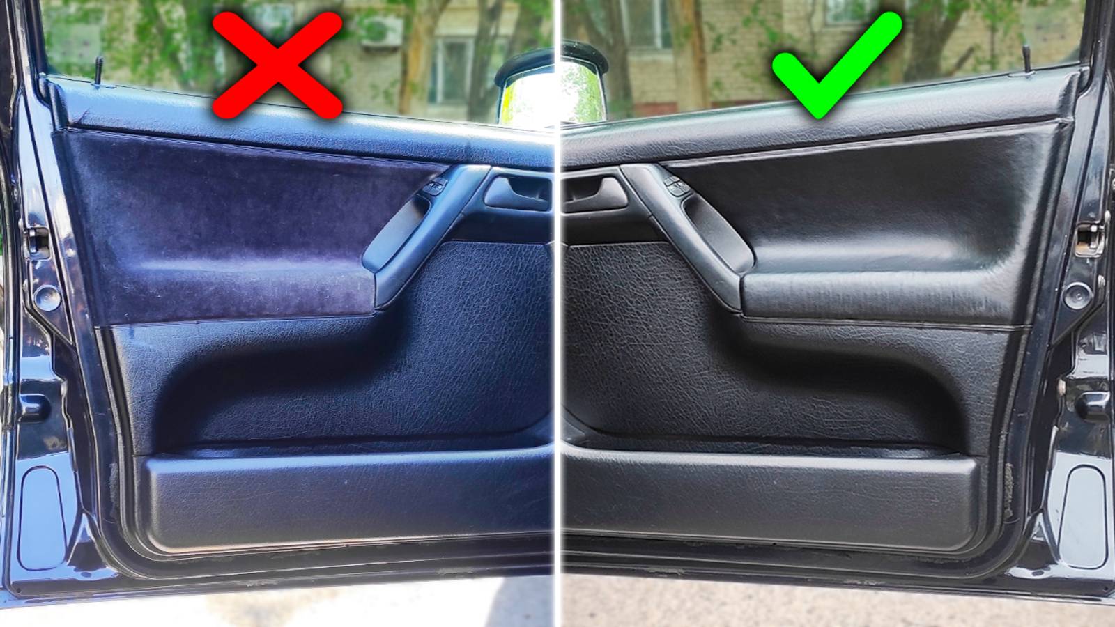 Перетяжка дверных карт! Из тряпок — в кожу | Golf 3