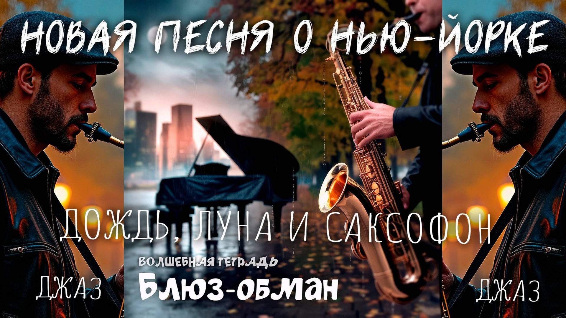 Волшебная тетрадь. "Блюз обман". Новая песня про Америку, Нью-Йорк,  дождь, луну и саксофон.  Блюз.