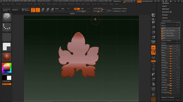 Создание основы  для лепки декора в ZBrush при помощи Shadow Box. Добавление референсов.