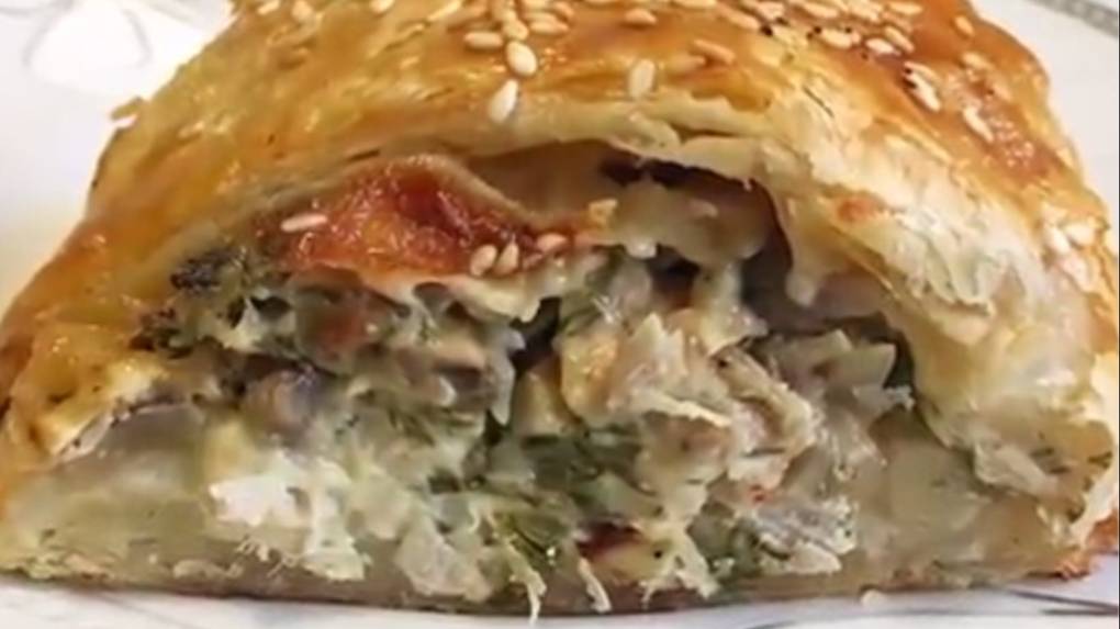 Пирог Кольцо Счастья с Курицей