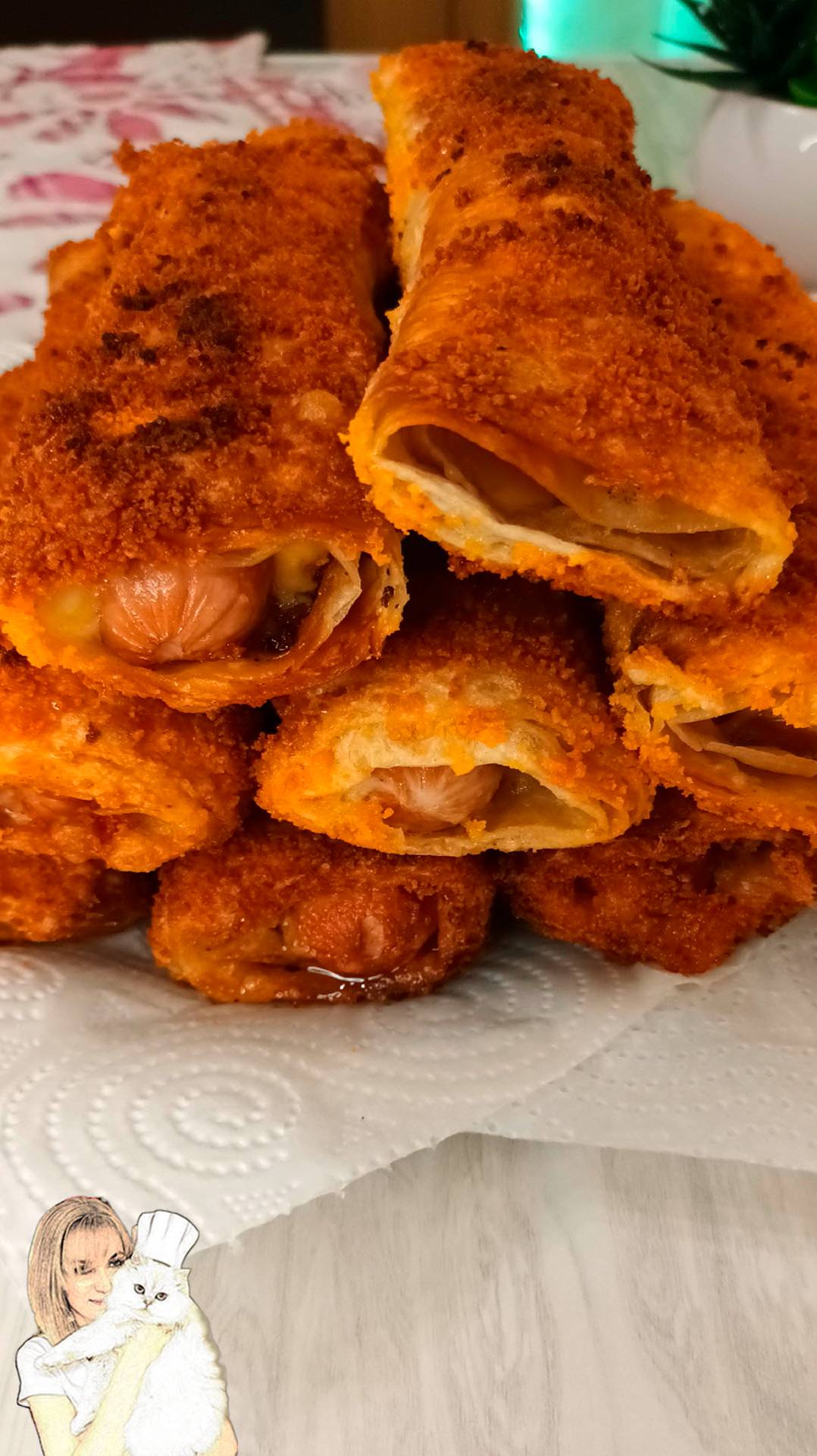 Ленивый перекус, сосиски в лаваше.