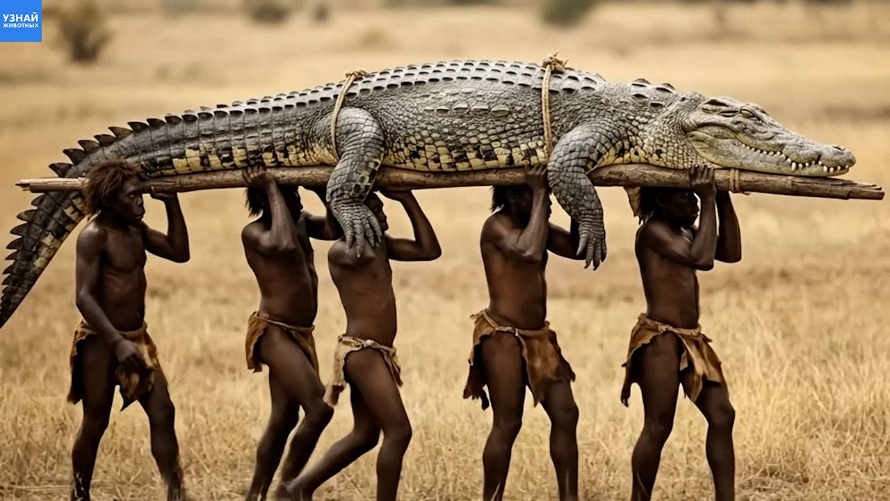 Три миллиона лет назад древние люди поймали гигантского крокодила!