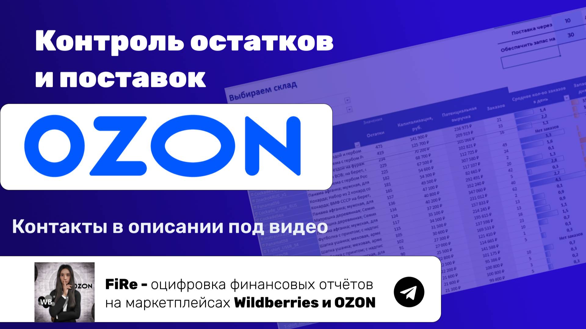 Контроль остатков и поставок OZON