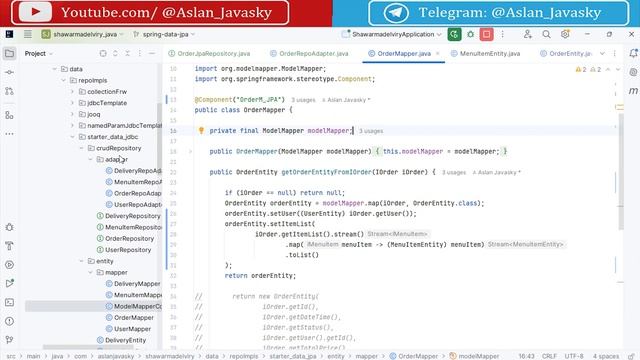 83 JPA-репозиторий для хранения заказов [Spring с нуля]