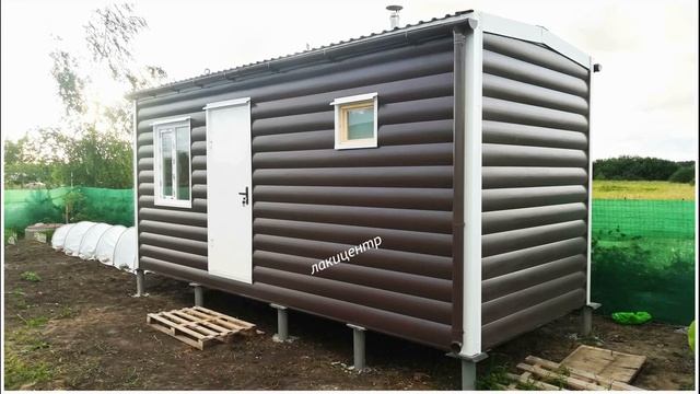 Отгрузка бани и вид после установки. Часть 2.