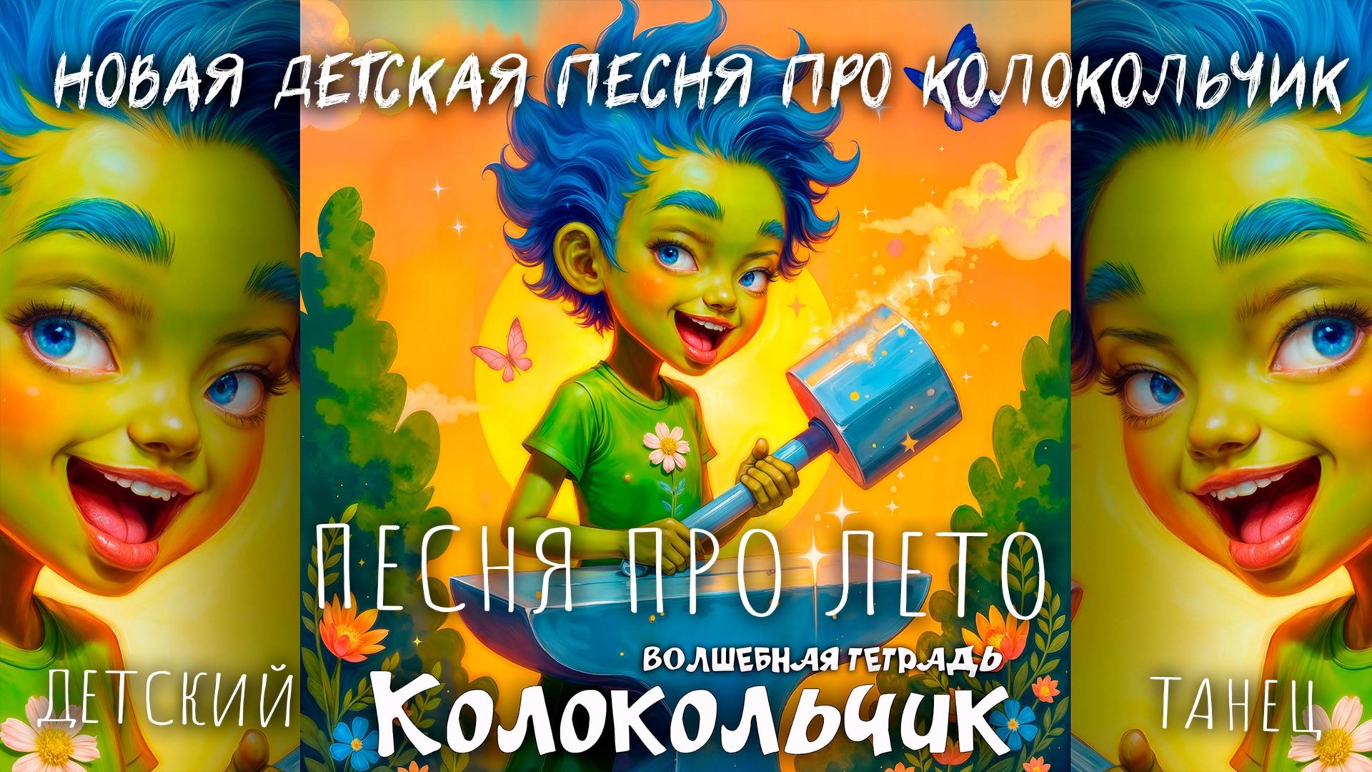 Волшебная тетрадь. КОЛОКОЛЬЧИК. Новая детская  песня про колокольчик, цветы и лето! Детский танец.