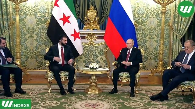 Президент Владимир Путин и глава Сирии Ахмед аш-Шараа