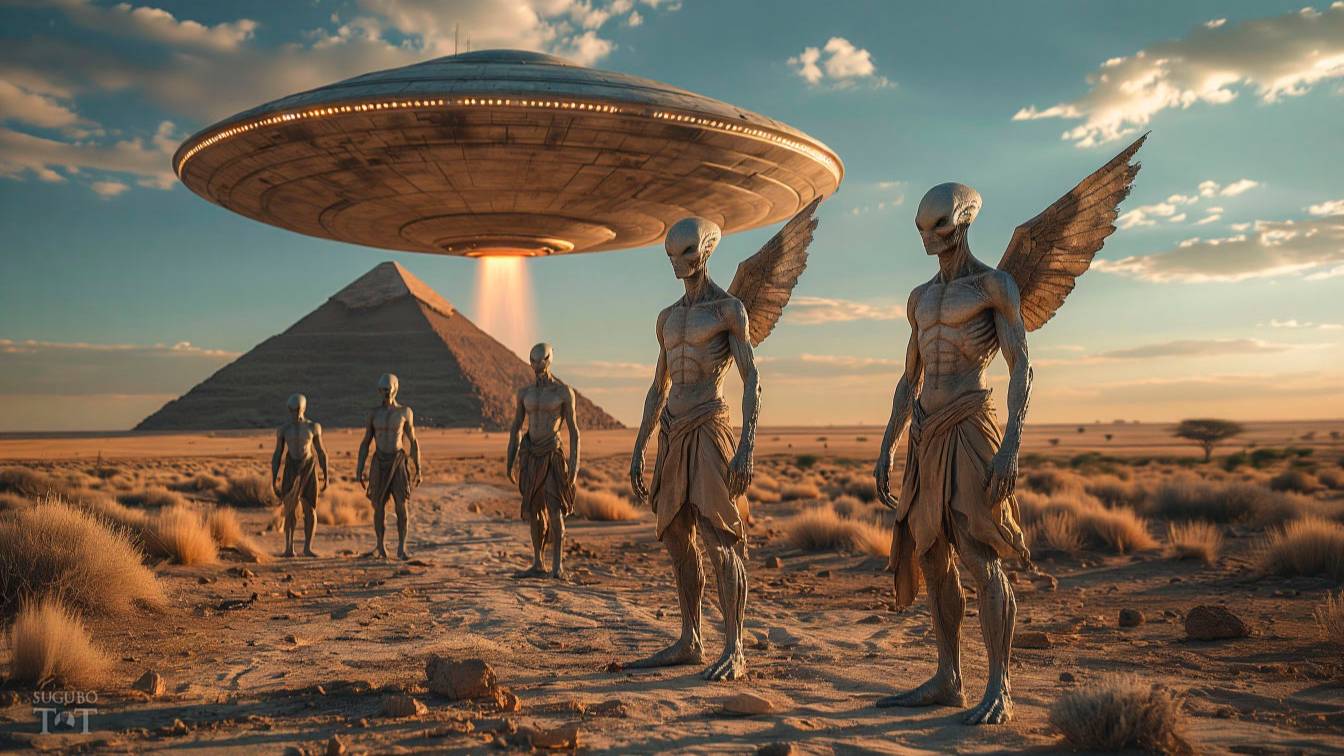 В Африке пришельцы появились перед диким племенем