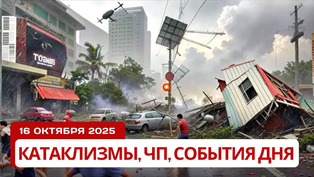 Новости сегодня 16.10.2025 -  ЧП, Катаклизмы, События Дня Китай Индия Россия США Европа