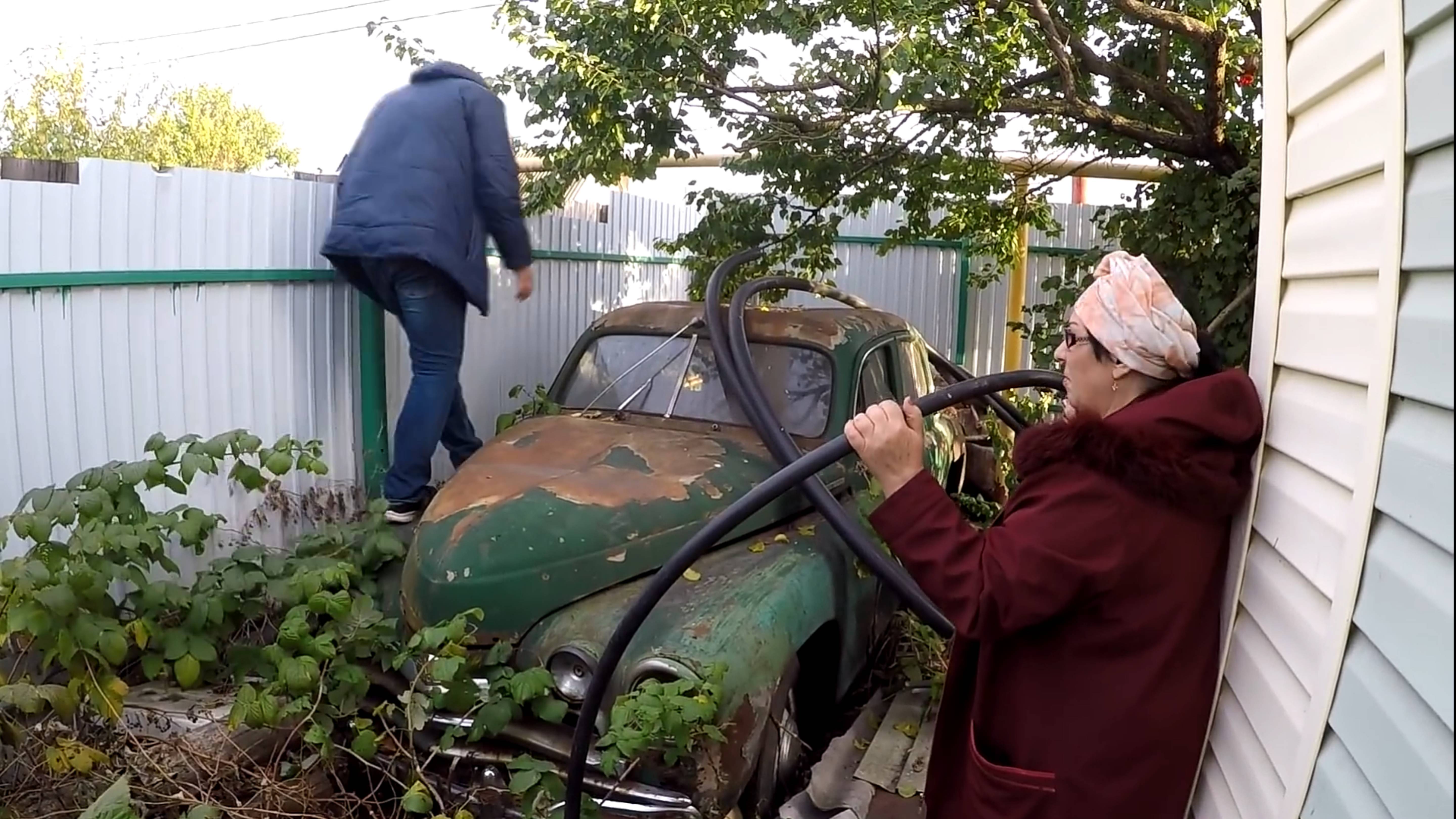 МОЖЕТ ОЖИВИМ？ ГАЗ М-20 Победа. ЗАБЫТАЯ ЛЕГЕНДА В ОГОРОДЕ!!!!