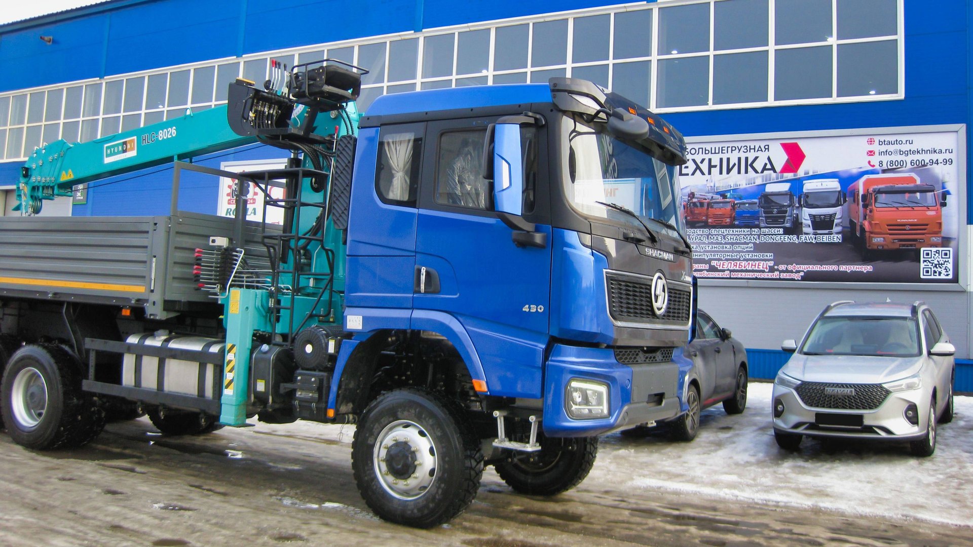 Бортовой автомобиль на шасси SHACMAN SX32586V384с КМУ HKTC-8026S