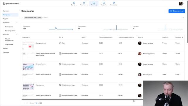 17. Результаты и отчеты