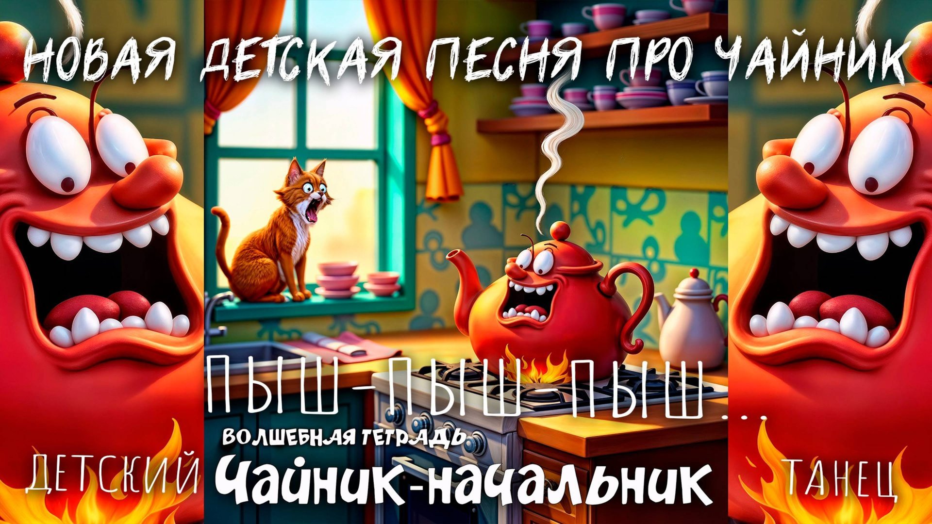 Волшебная тетрадь. ЧАЙНИК-НАЧАЛЬНИК. Новая детская песня про важный чайник, кухню, блюдца и кота.