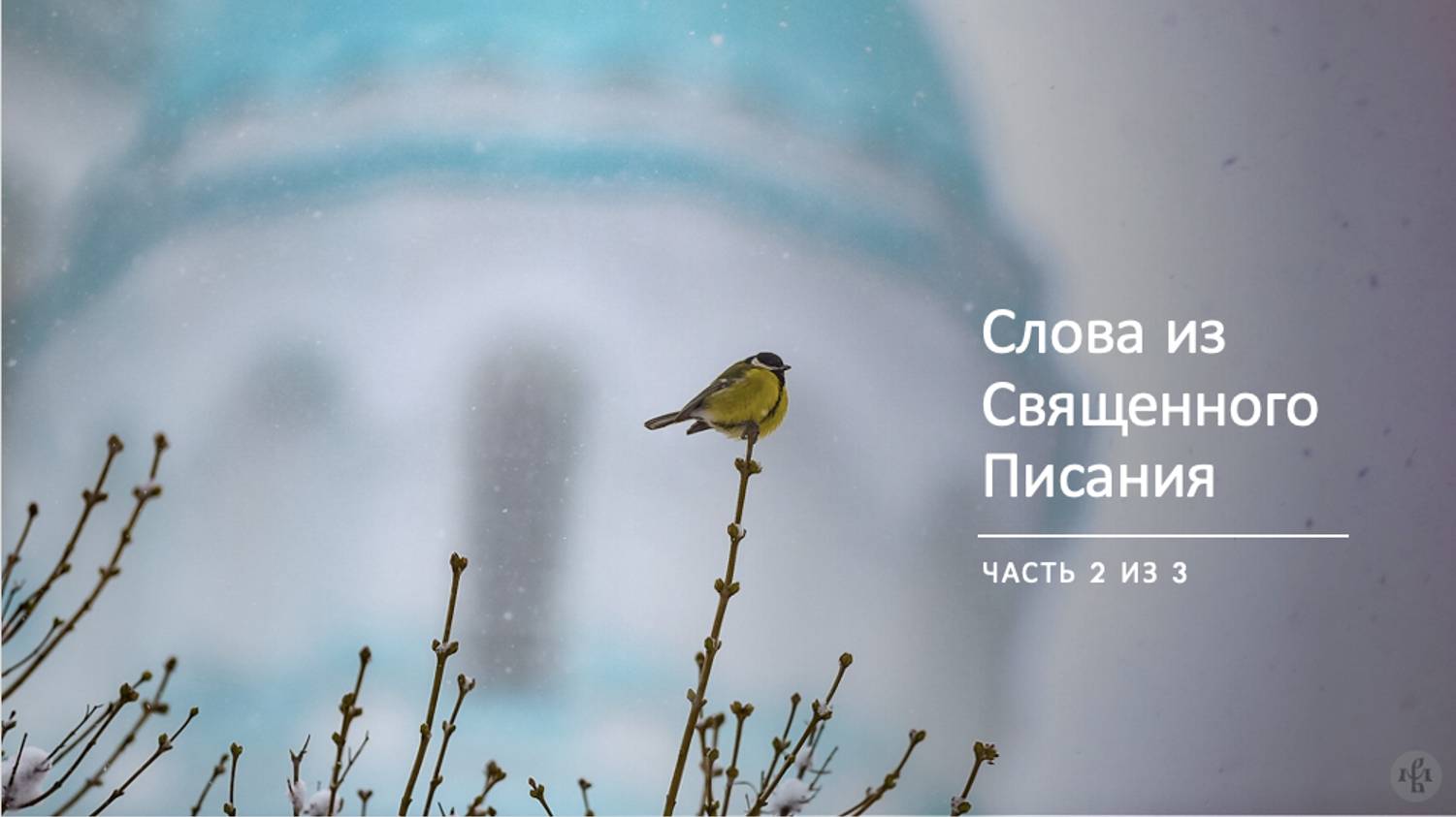 Глава 1. СЛОВА ИЗ СВЯЩЕННОГО ПИСАНИЯ (2 из 3)