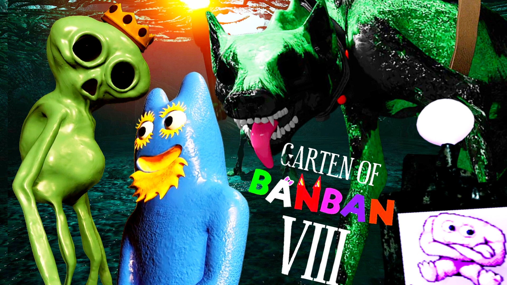 Сад БанБана 8 #4. Хреновый факир! Варзах. Спасение друга. Garten of BanBan 8. Horror. Ужассс!!!!!