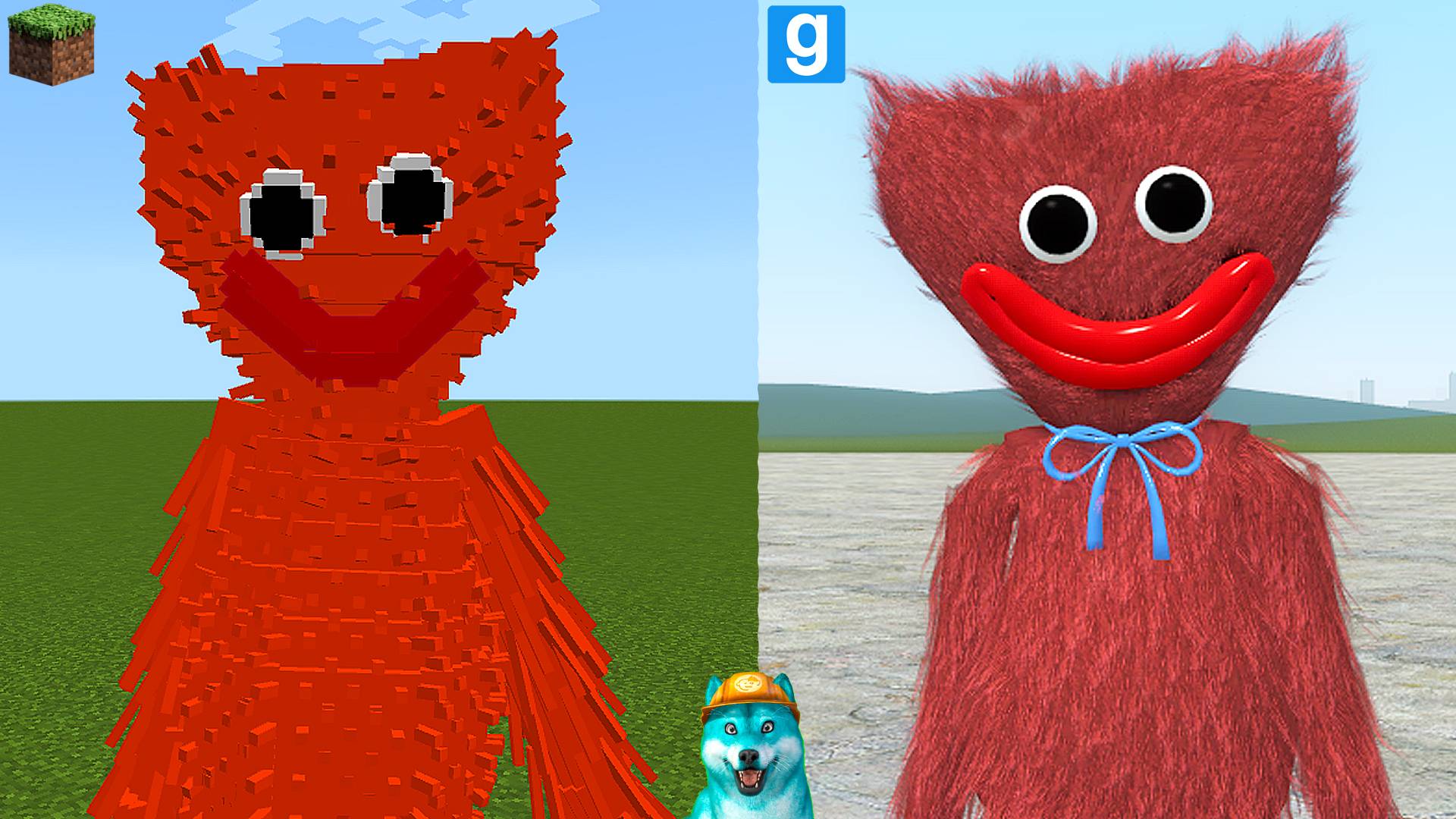 Реалистичный хагги вагги 2 в майнкрафт и гаррис мод - huggy wuggy and minecraft