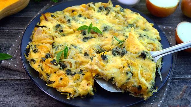 Интересный омлет. ТЫКВЕННО-ЛУКОВАЯ ФРИТАТТА