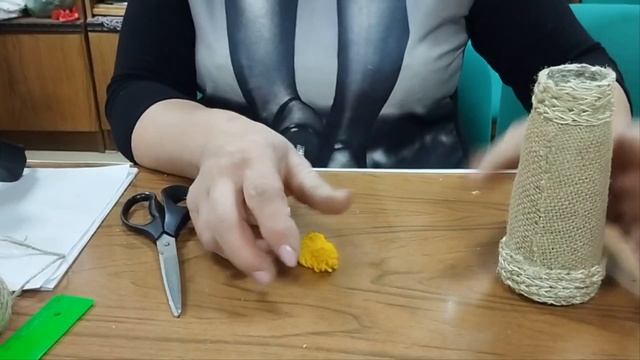 Мастер-класс "Цветочная ваза из джута" (Шиловский СДК)