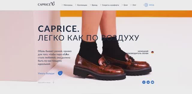 Концепция сайта Caprice