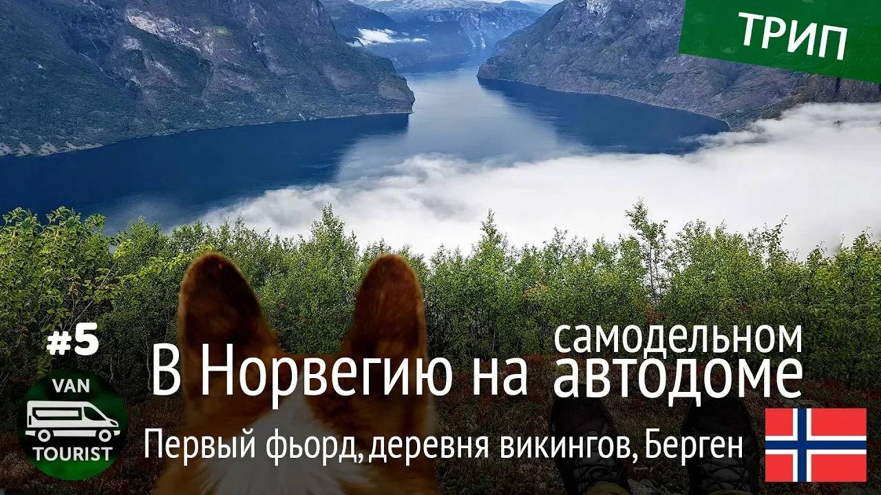 Первый Фьорд, Деревня Викингов и Берген. Путешествие по  Норвегии в самодельном доме на колесах #5