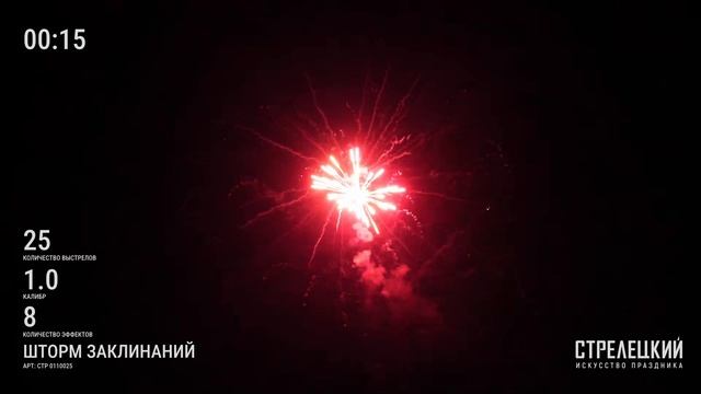Фейерверк 25 залпов «Шторм Заклинаний» Стрелецкий СТР 0110025