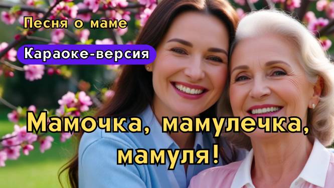 «Мамочка, мамулечка, мамуля!»- Песня для мамы | трогательные стихи о матери | Версия караоке