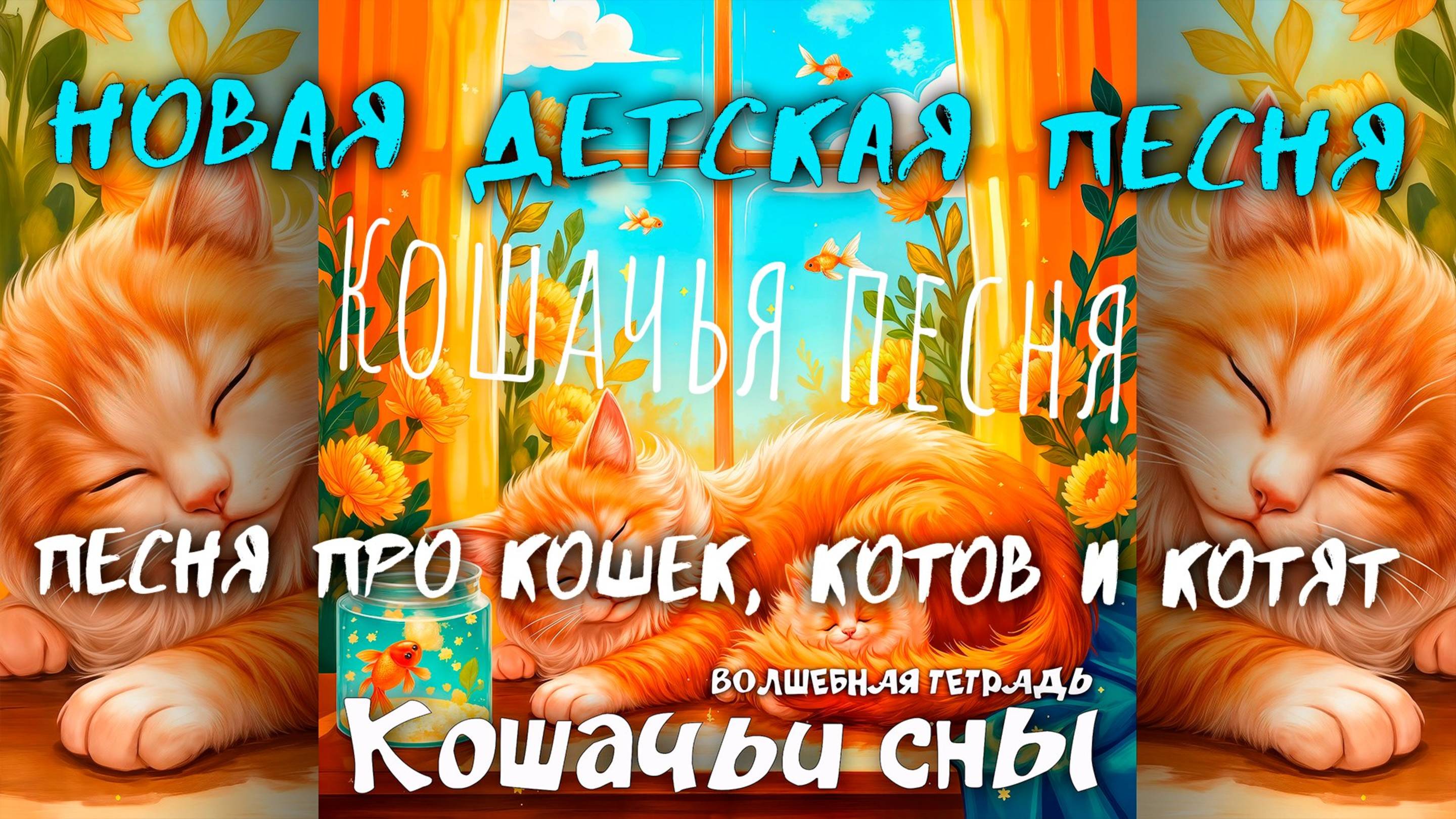Волшебная тетрадь. КОШАЧЬИ СНЫ. Новая детская песня про кошек, котят и котов. Детский танец.