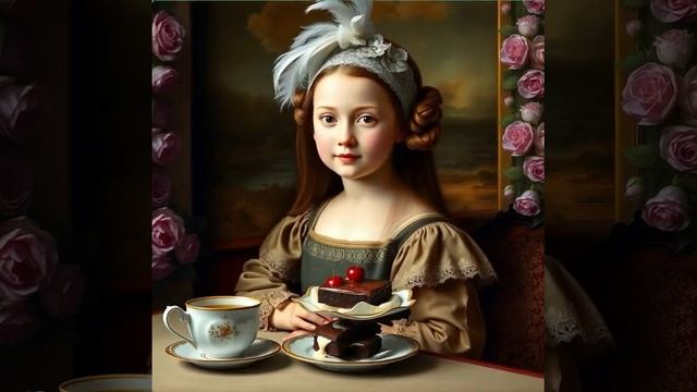 Оживленное фото красивой маленькой девочки, красивый подарок бабушке, видео 3