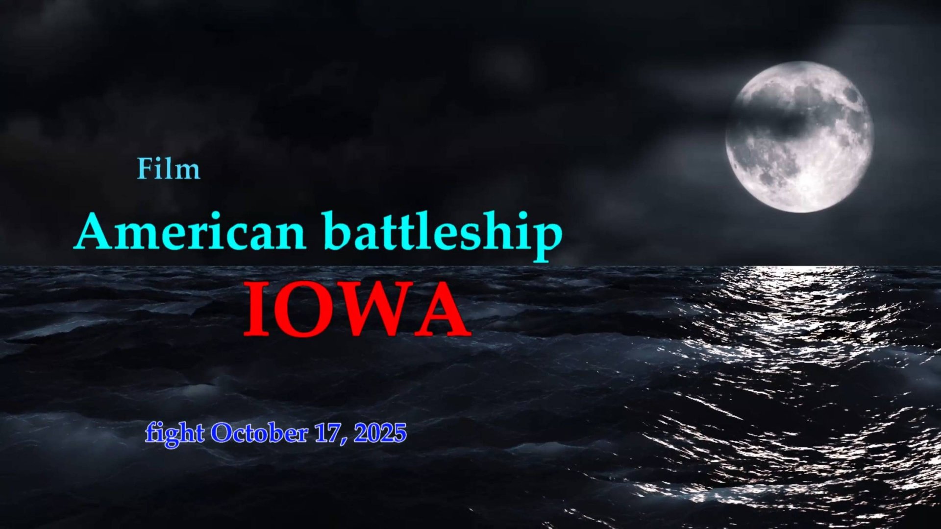 American battleship IOWA in an Asymmetrical battle