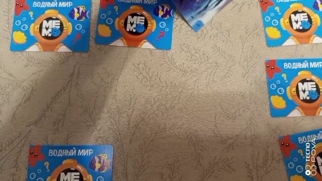 Играем в мемо:водный мир.