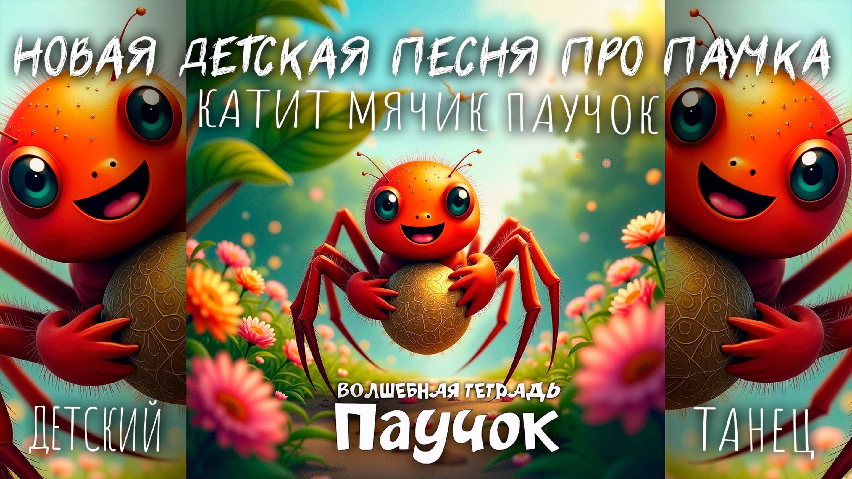 Волшебная тетрадь. ПАУЧОК. Новая веселая детская песня про паучка и его волшебный сундучок. Танец.