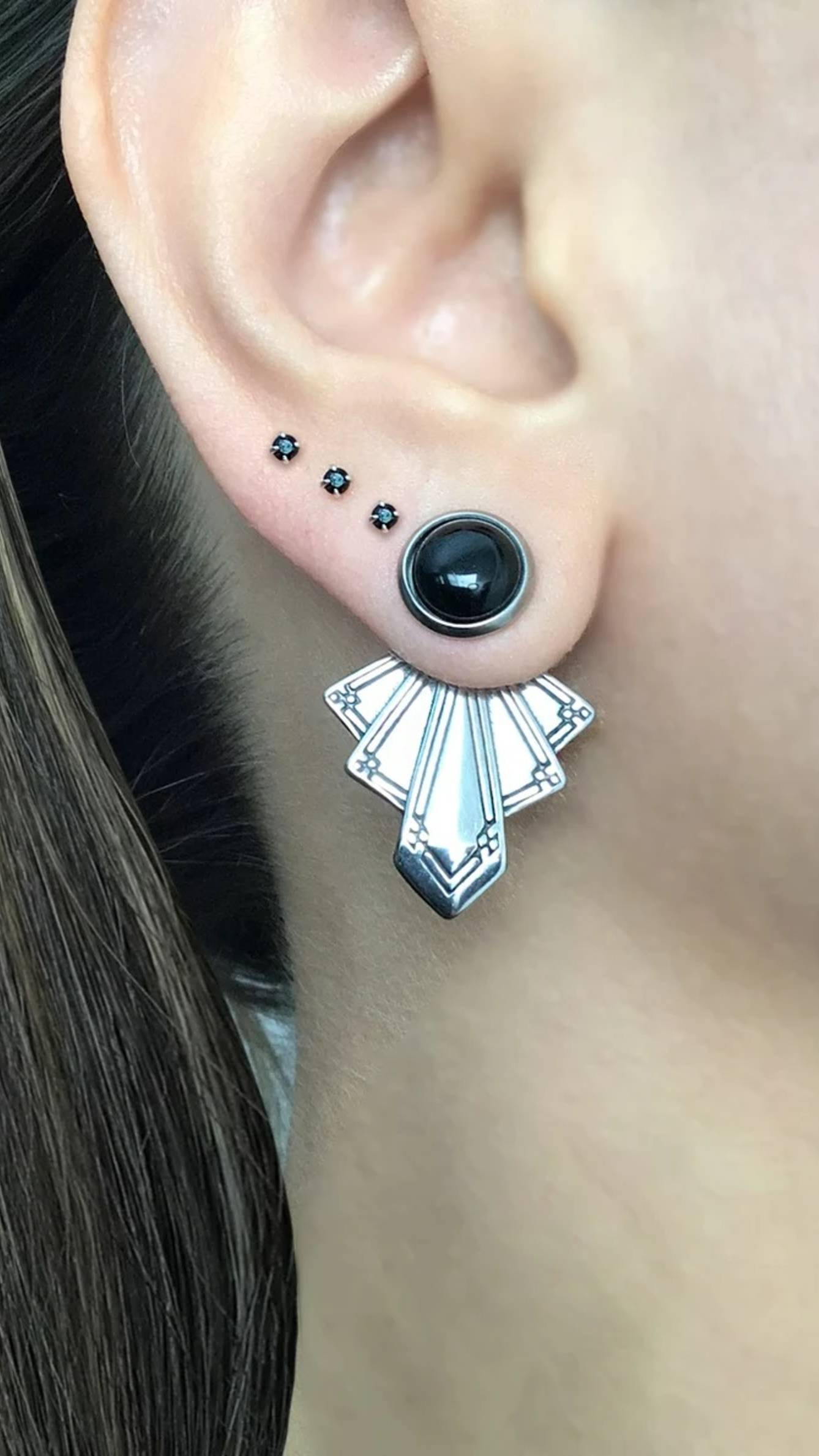 Бижутерные серьги-джекеты "Символы майя" от StarfallShop