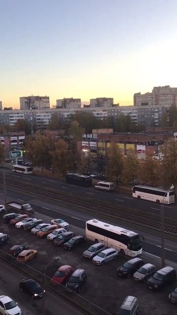 Санкт-Петербург. 18.10.2025. Утро Петербурга. Золото осени на проспекте Энгельса. Эпизод 1