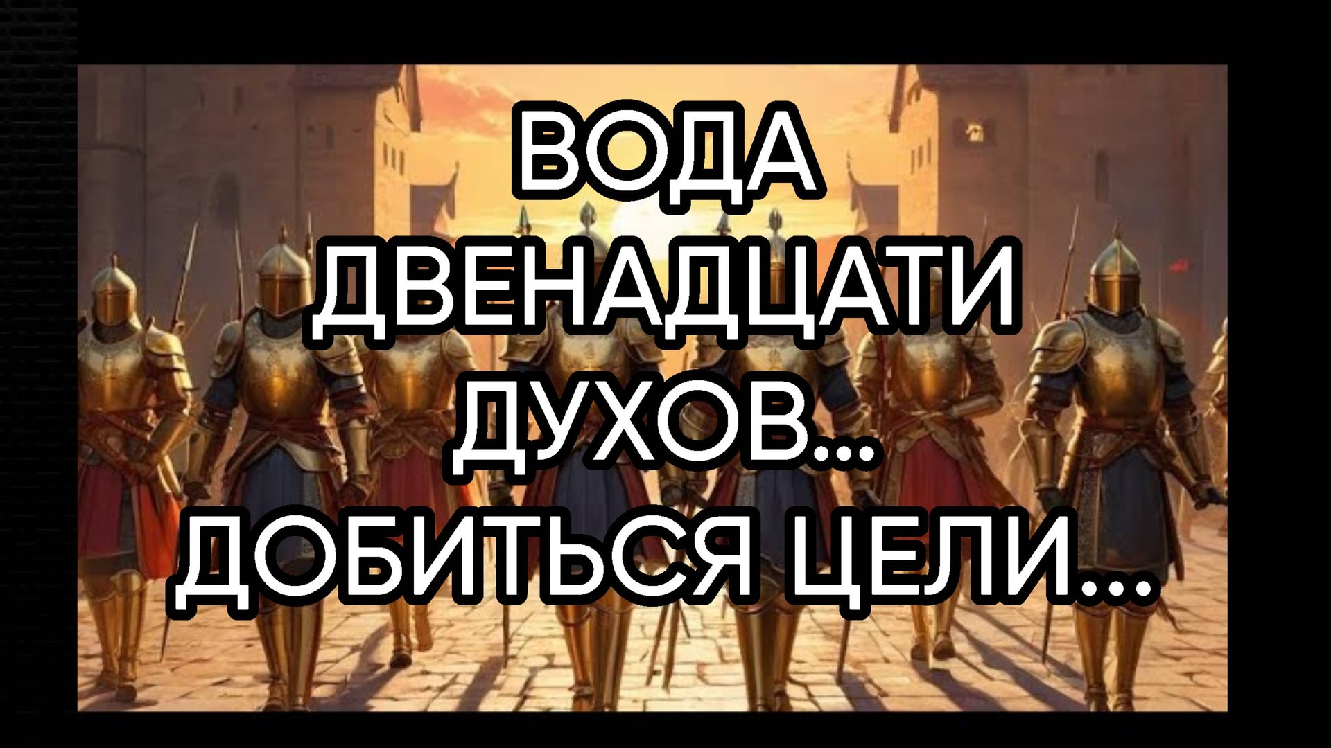 ВОДА ДВЕНАДЦАТИ ДУХОВ…ДОБИТЬСЯ ЦЕЛИ…ДЛЯ ВСЕХ…