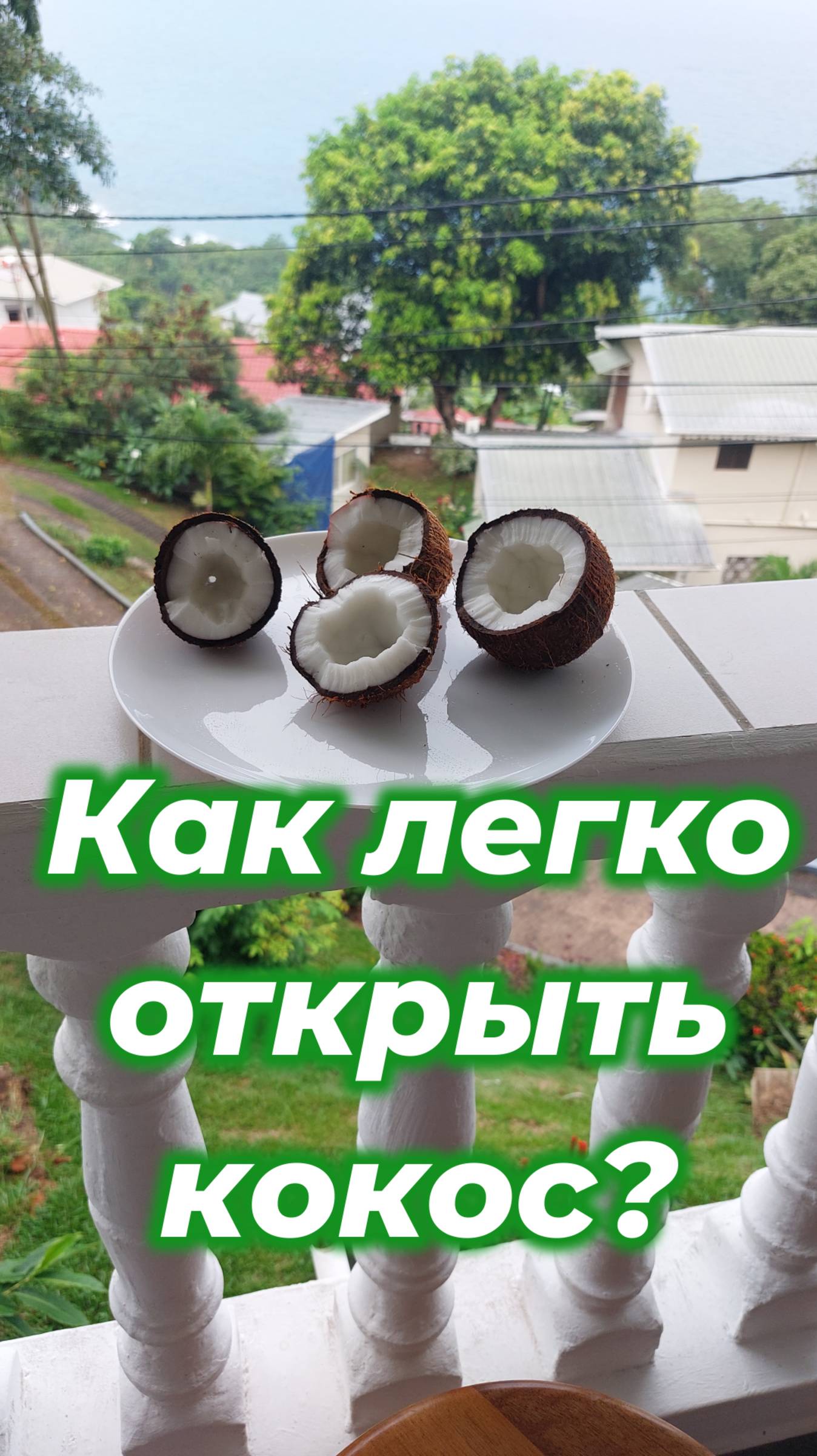 Как Открыть Кокос в домашних условиях без молотка, легко и просто.