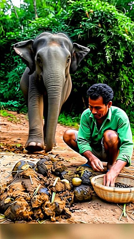 Кофе готовят из слоновьих экскрементов