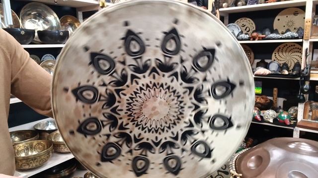 Шаманский бубен 50х50см с рисунком / Шаманский бубен / тюнгур / дюнгюр / shamanic.moscow