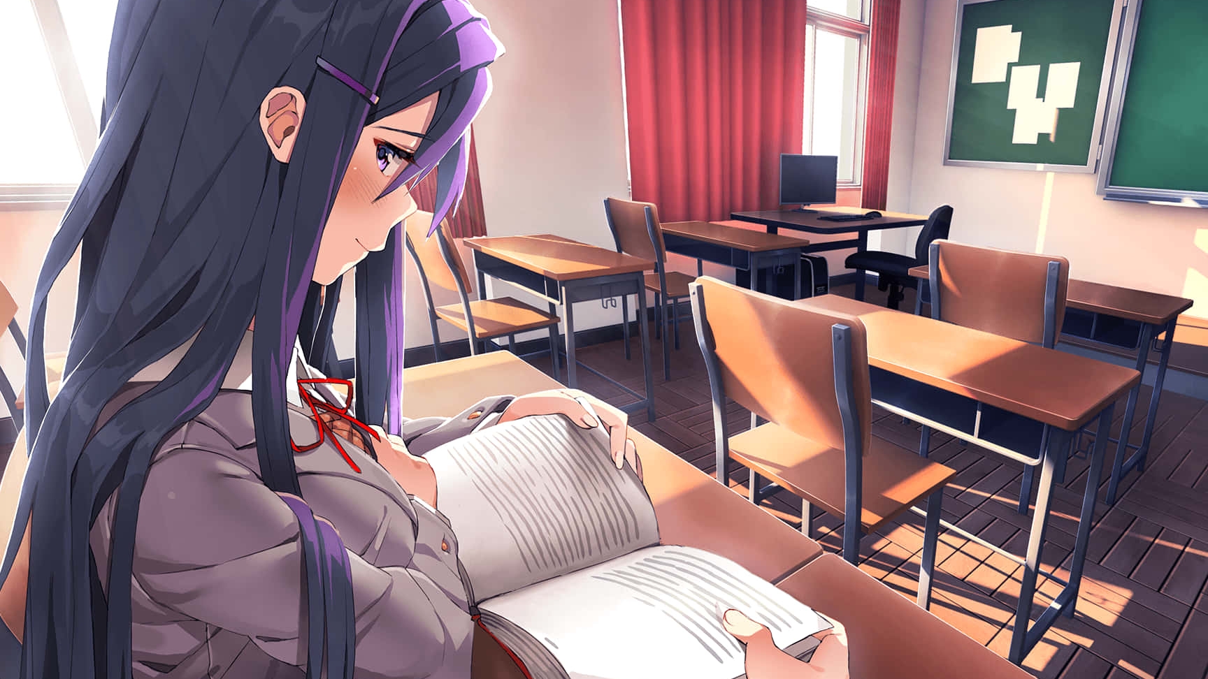 Читаем книжки вместе с Юри  Doki Doki Literature Club 7 Прохождение
