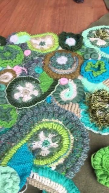 Начинаю вязать шарф #freeform #фриформкрючком #freeformcrochet #фриформ