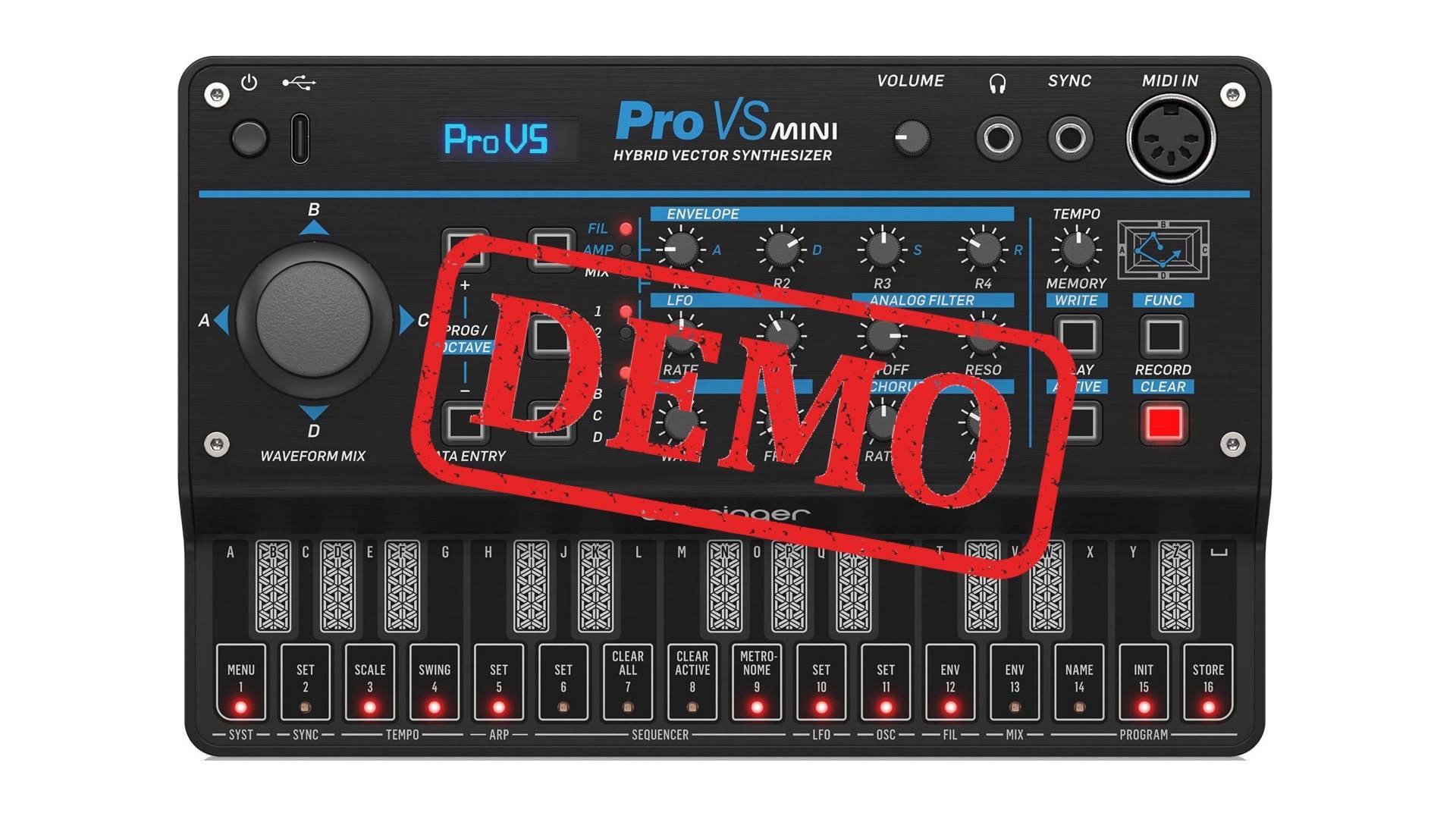 Синтезатор BEHRINGER PRO-VS MINI - краткая демонстрация звучания