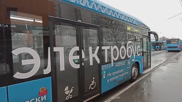 Поездка на новом электробусе КАМАЗ-6282 по маршруту м90 (20.02.2025). Всех мужчин с праздником!