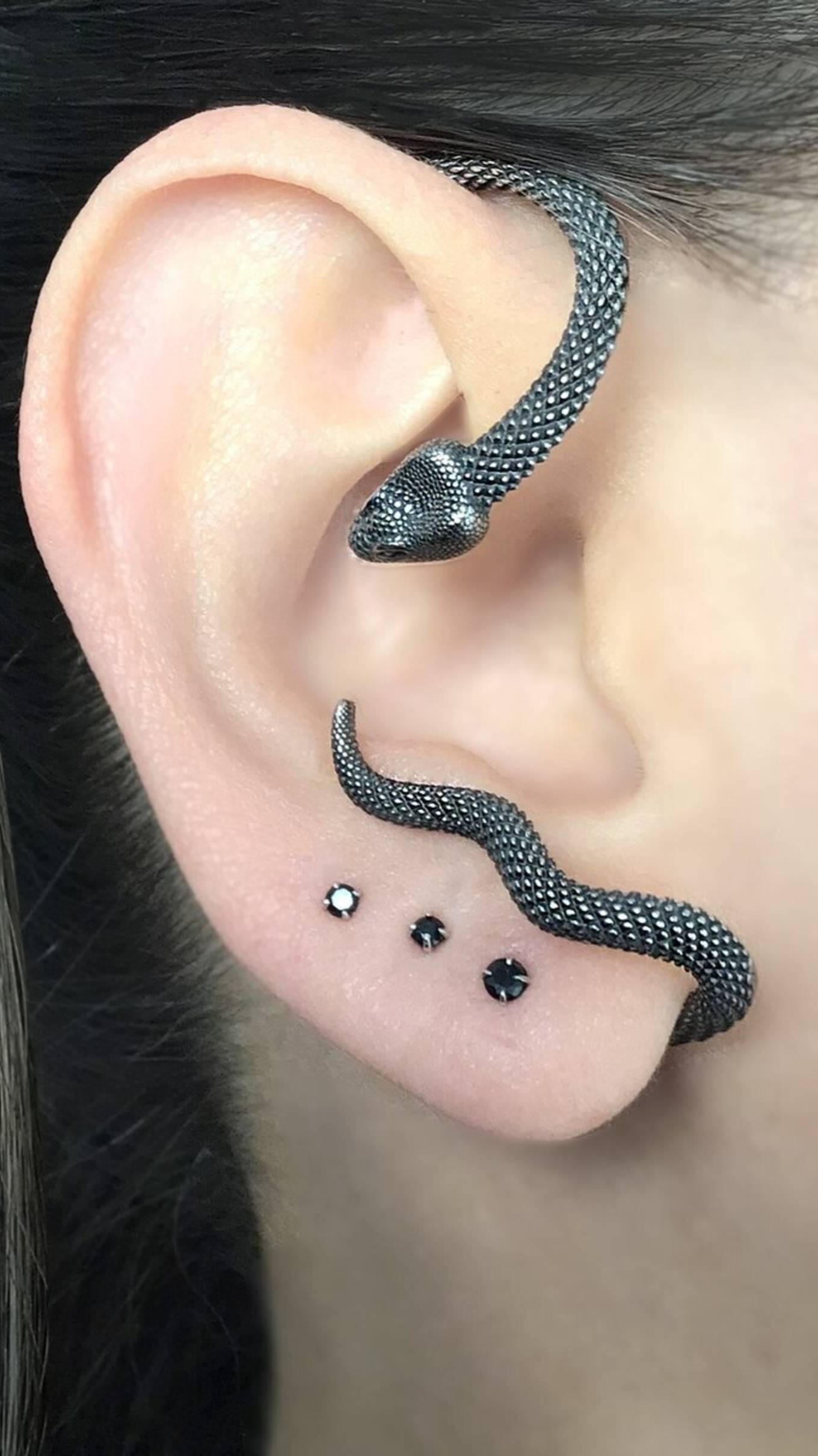 Серьги-каффы без прокола "Змейки обнимашки" от StarfallShop