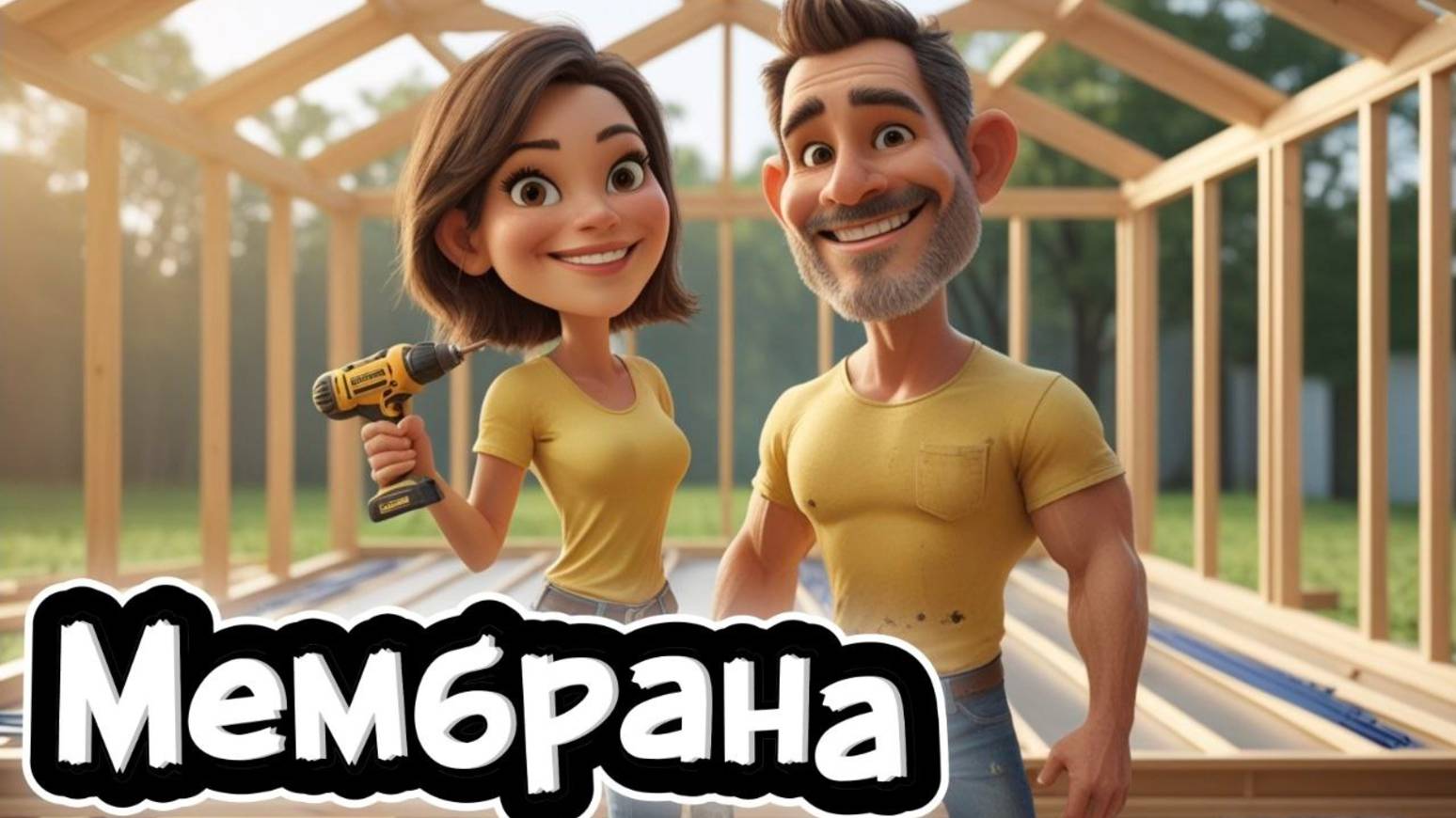 Каркасный мини дом 4х5 с террасой своими руками. Ветрозащита мембрана.