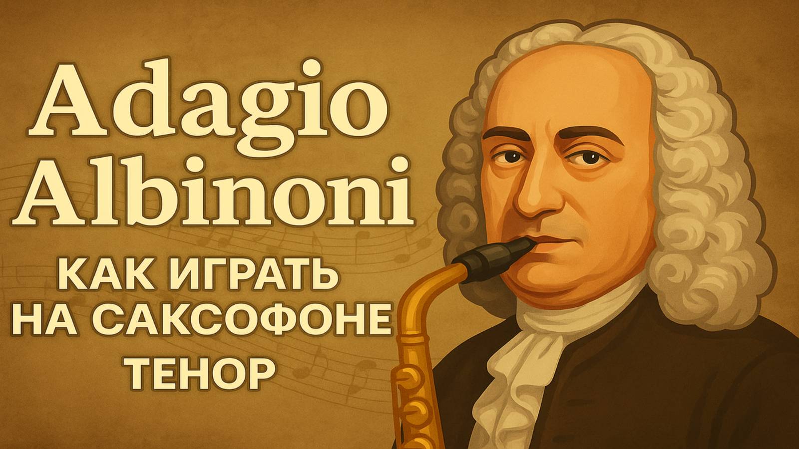 🎷 Tomaso Albinoni — Adagio | Видеоноты для саксофона ТЕНОР