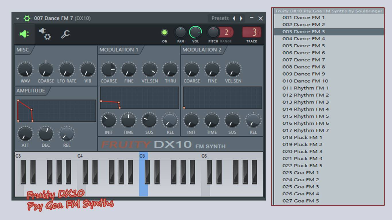 Free Fruity DX10 Psy Goa FM Synths by Soulbringer