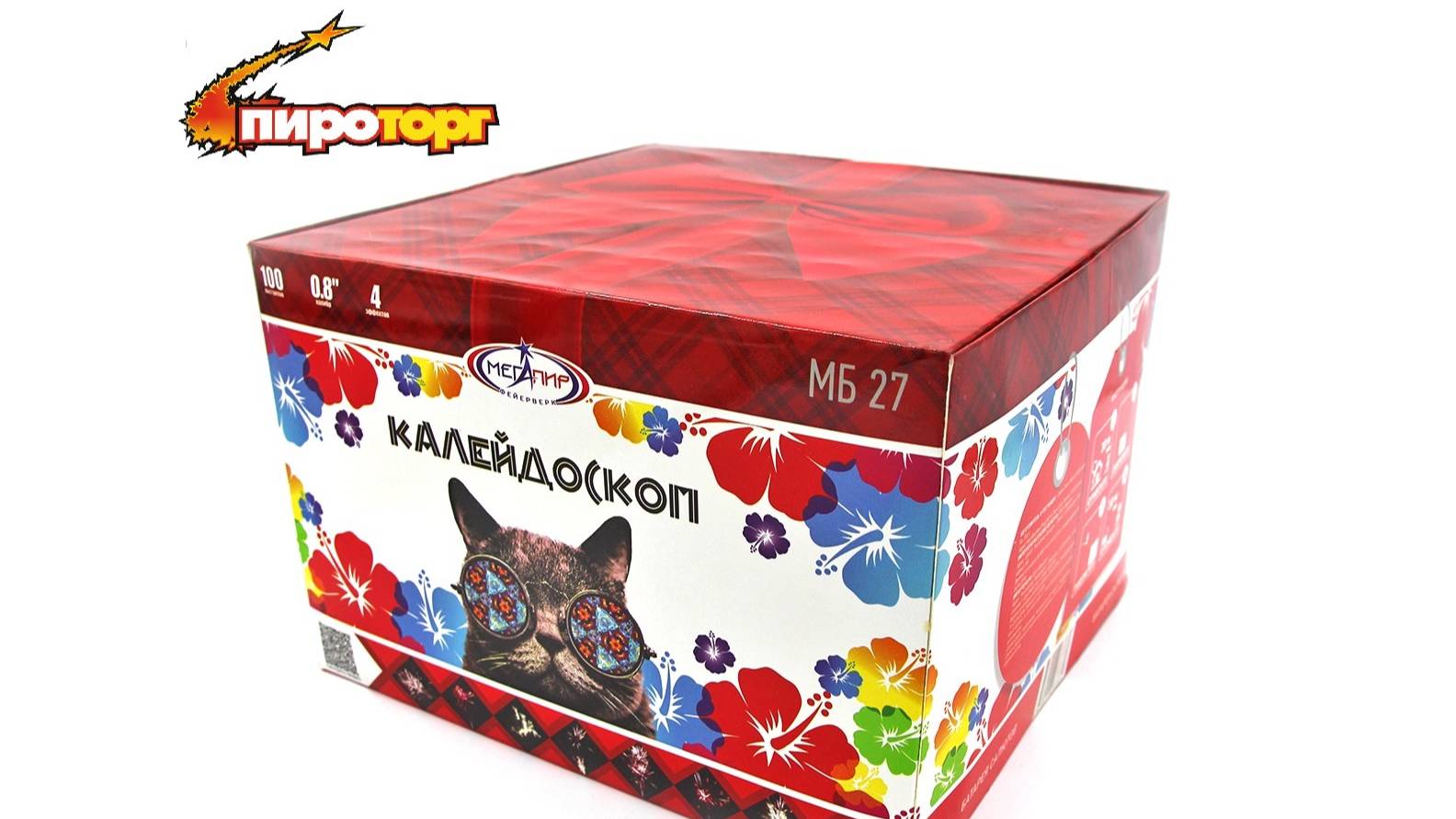 Батарея салютов МБ27 4/1 Калейдоскоп  0,8" х 100 залпов